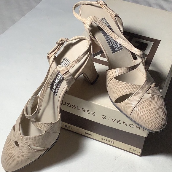Givenchy | Shoes | New Vintage Givenchy Chaussures 97s 6m Excellent Creme Snakeskin Perfect ...